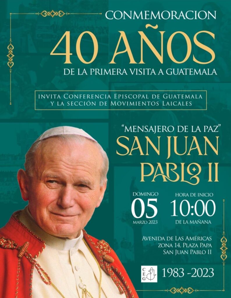 Misa en conmemoración de los 40 años de la primera visita del Papa Juan ...
